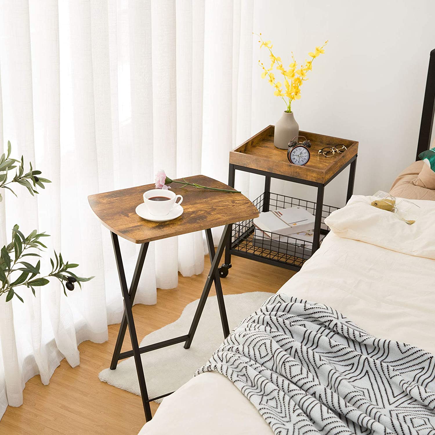 Table d'appoint pliante style industriel • Ma Table d'appoint