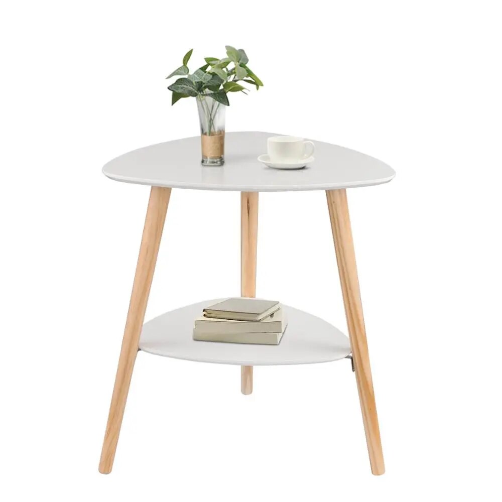 Table d'appoint en bois moderne avec une étagère • Ma Table d'appoint