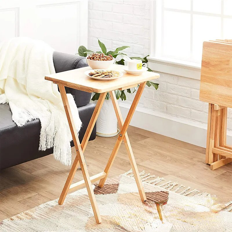 Table d'appoint pliante et moderne en bambou • Ma Table d'appoint